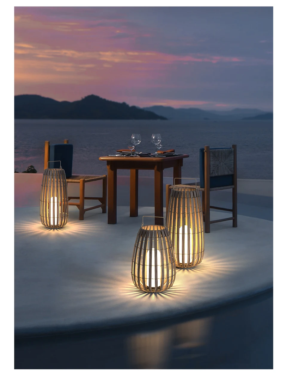 Lina Rattan Portable Lantern LED Lights – NYRALONDON