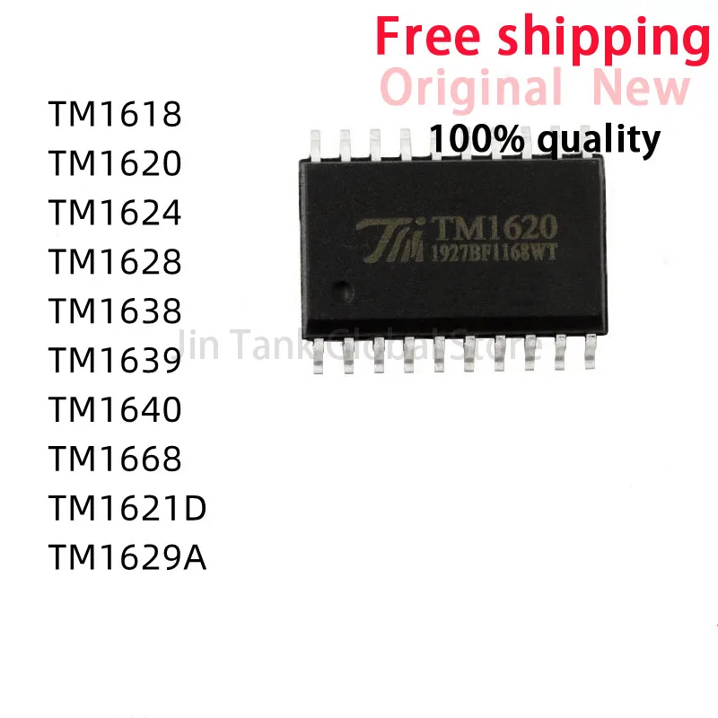20Pcs 100% Nouveau TM1637 TM1618 TM1620 TM1620B SOP18 SOP20 LED driver ...