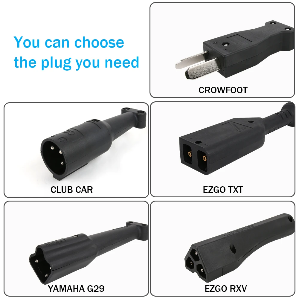 36V 48V Golf Cart Charger DC Cord for EZGO RXV/TXT DCS /Club Car ...
