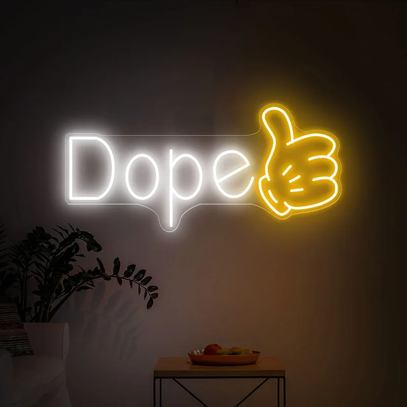 Neon Sign Dope Hand Led Lights Handmade Customized Personalized Gifts ...