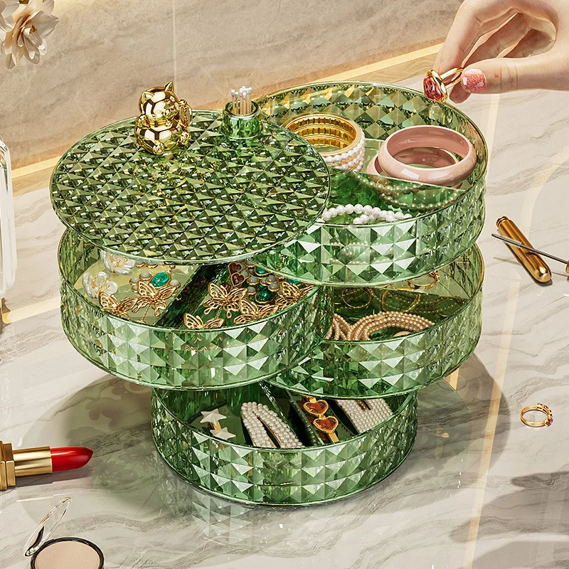 Rotating-Jewelry-Box-Display-Stand-Organizer-Earrings-Necklace-Ring ...