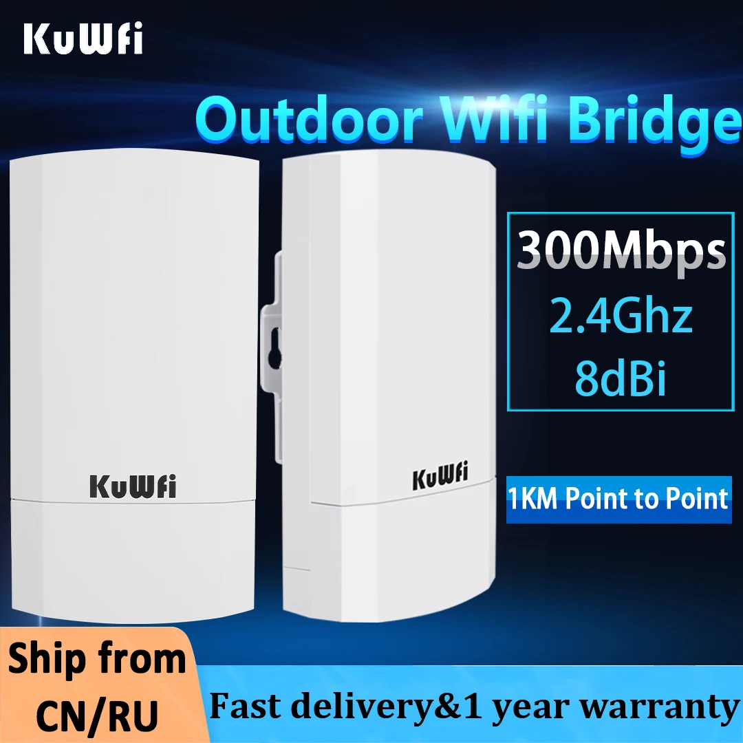 KuWFi-2-4G-Outdoor-Wifi-Router-300Mbps-Wireless-Bridge-Repeater-Long ...
