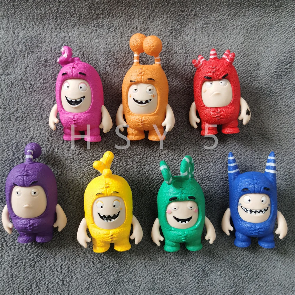 Original 7Pcs/Set Anime Cartoon Oddbods Cute Toys Dolls PVC Figures ...