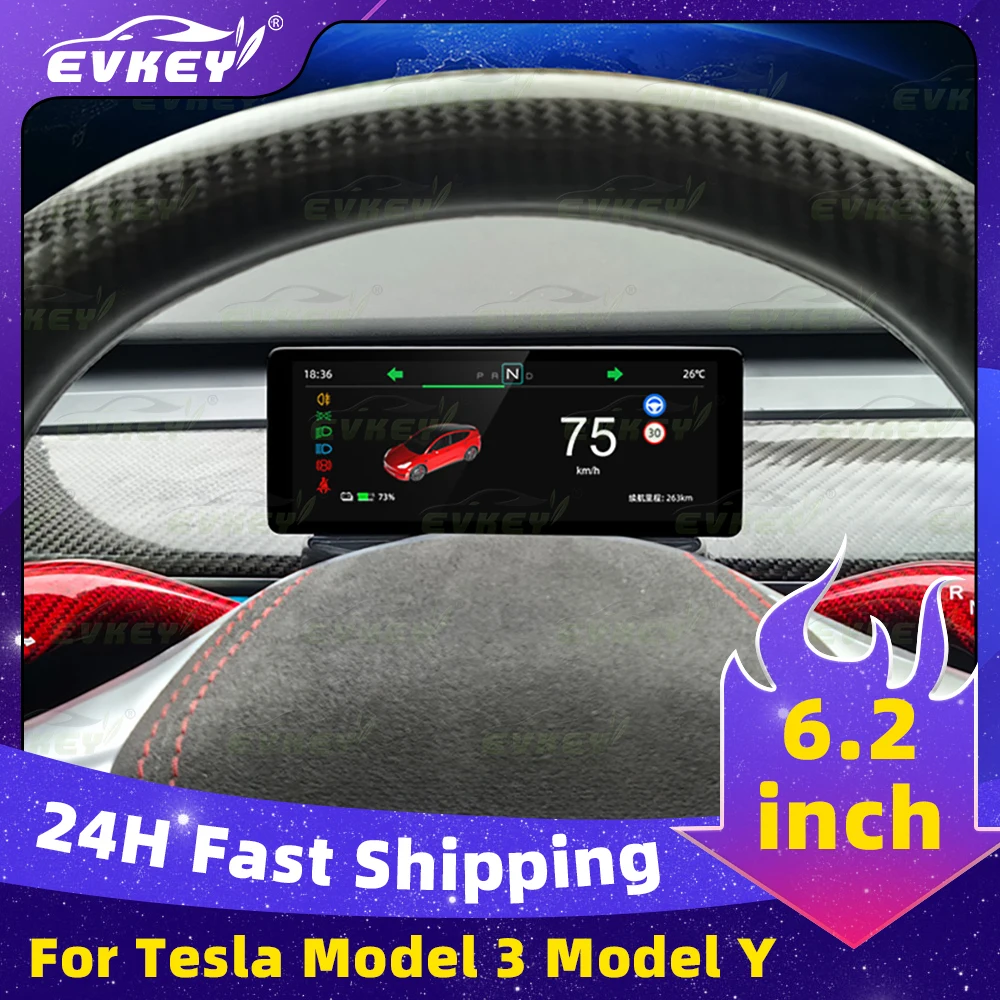 CARVIEW-6-2-inch-HUD-For-Tesla-Model-Y-3-Dashboard-Cluster-Instrument ...