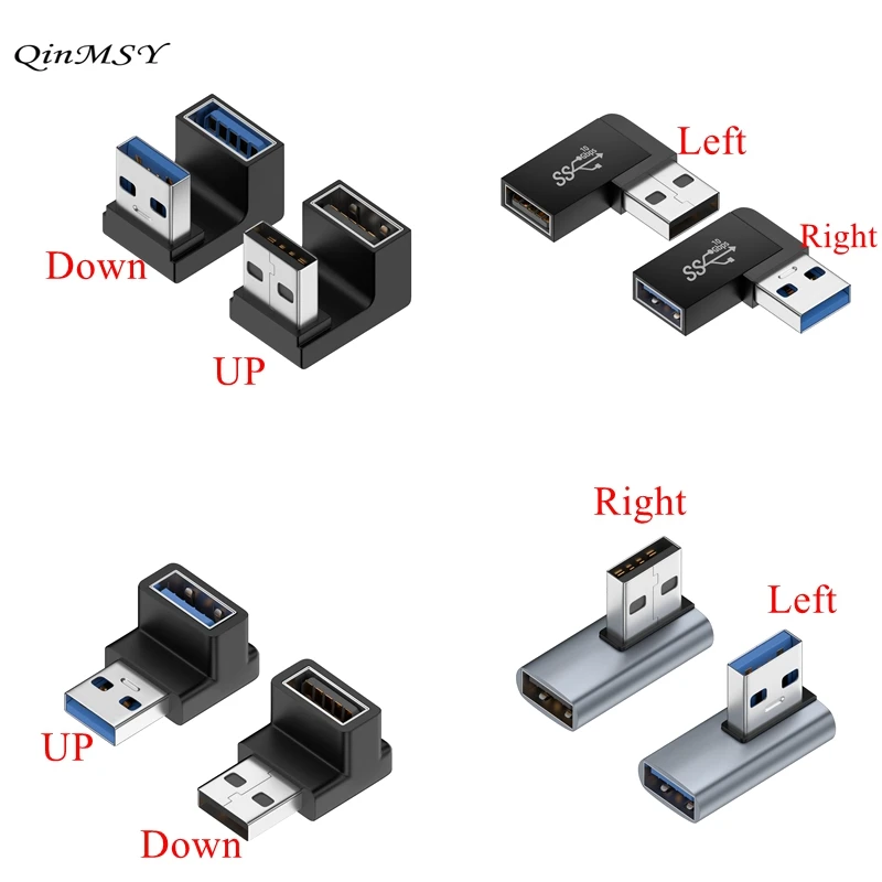 USB 3.0 Up&Down Angled Adapter A USB 3.0 Male to Female Extension ...