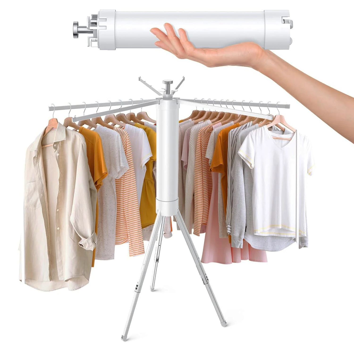 Tripod-Clothes-Rack-Retractable-Folding-Portable-Travel-Clothes-Rack ...