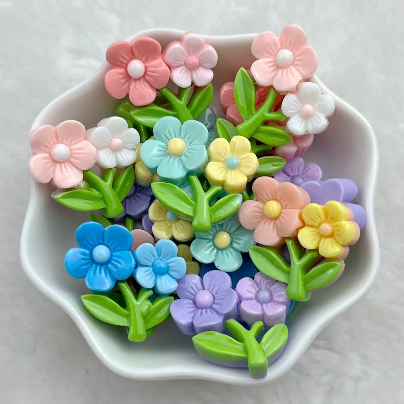 10Pcs-New-Cute-22mm-Resin-Mini-Flower-Series-Flat-back-Scrapbooking-DIY ...