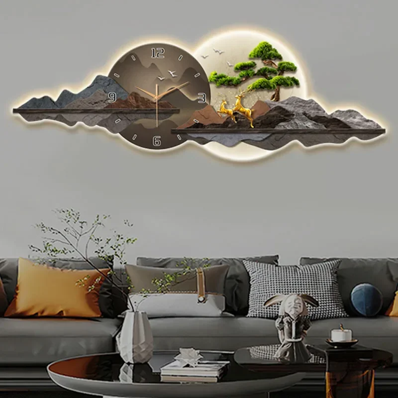 Art-Mural-Wall-Clocks-Living-Room-Big-Size-Aesthetic-Design-Wall-Watch ...