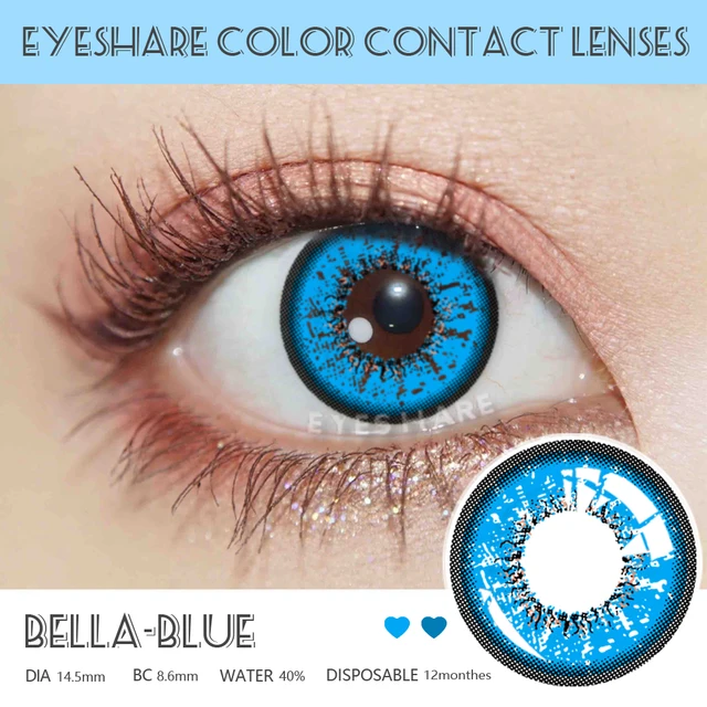 EYESHARE Cosplay Color Contacts Lenses 1Pair Colored Lens Halloween ...