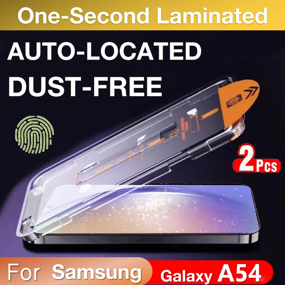 2Pcs-8K-Dust-Free-Glass-For-Samsung-Galaxy-A54-Oleophobic-Coating ...
