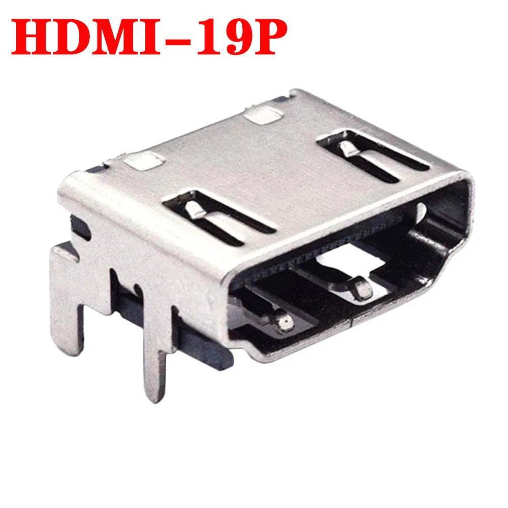 2-10pcs HDMI-compatible Female Jack Socket Connector 19PIN 19P Right ...