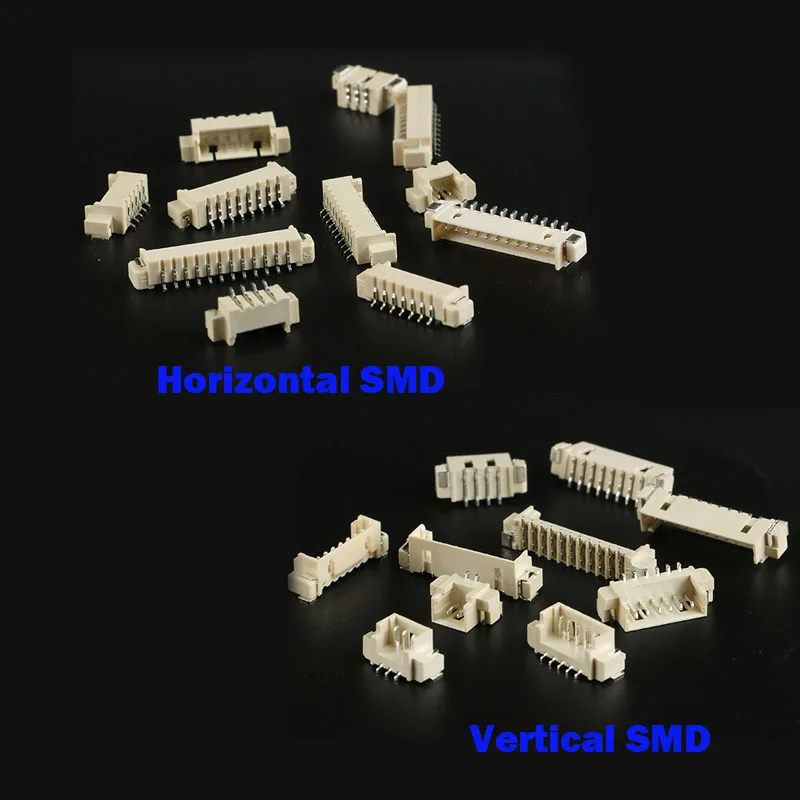 10PCS-1-25mm-Connector-Horizontal-SMD-Vertical-right-Angle-Type-Male ...
