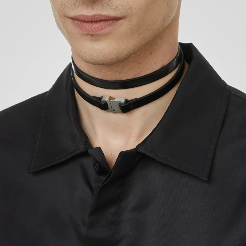 Collar Punk de estilo Hip Hop para hombre y mujer, pulsera con hebilla ...