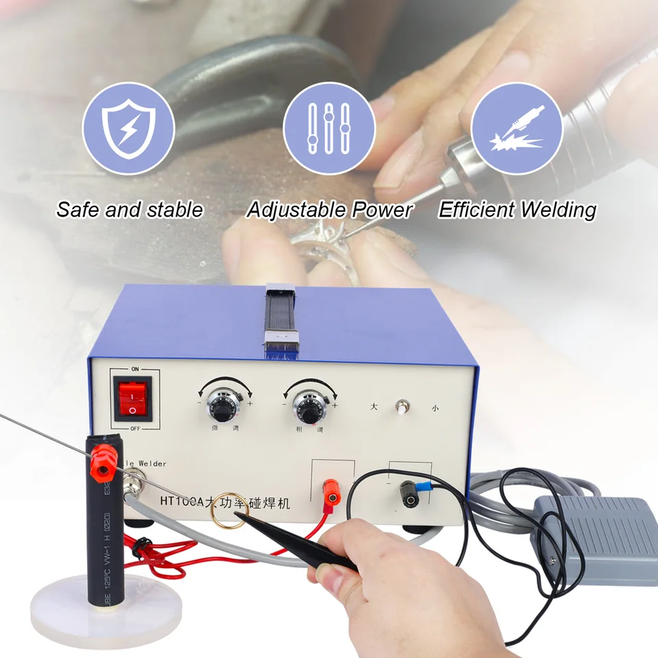 Spot Welding Equipment Jewelry Welder 100A Pulse Sparkle Platinum Gold ...