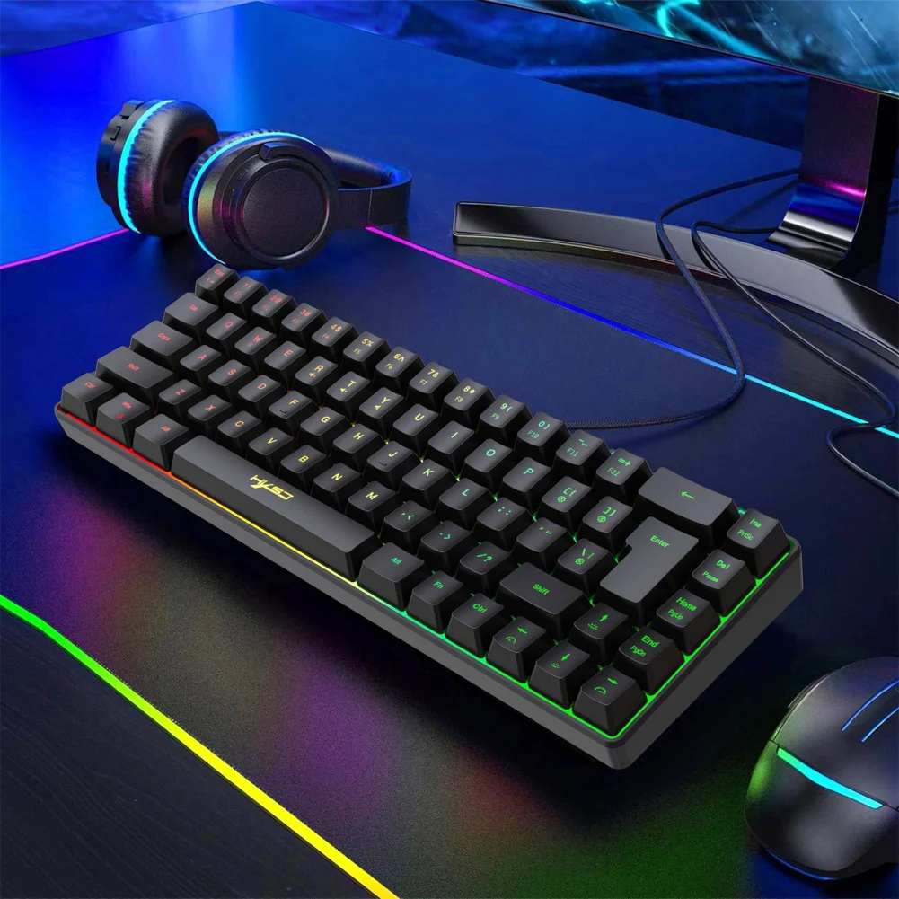 V200-Portable-Gaming-Keyboard-RGB-Colorful-Backlit-Keyboard-68-Keys ...