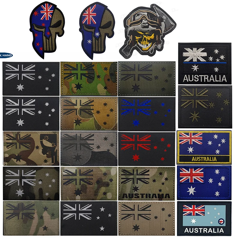 PVC/Embroidered Oceania New Zealand Australia Flag Patch Tactical ...