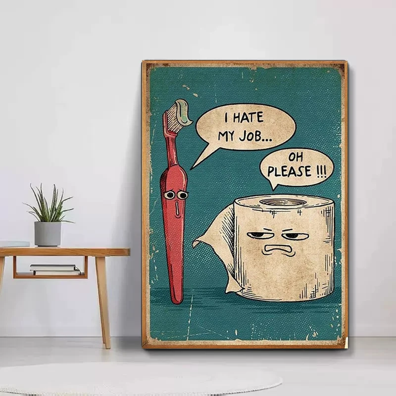 Arte-de-pared-n-rdico-divertido-I-Hate-My-Jobs-p-ster-de-lienzo-pintura ...