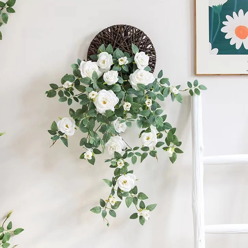 K-nstliche-blumen-rose-reben-gr-n-bl-tter-h-ngen-blumen-familie ...