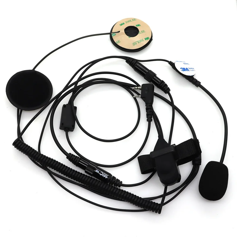Walkie-Talkie-Helmet-Headset-2-Pin-PTT-Motorcycle-Headphone-For-Kenwood ...