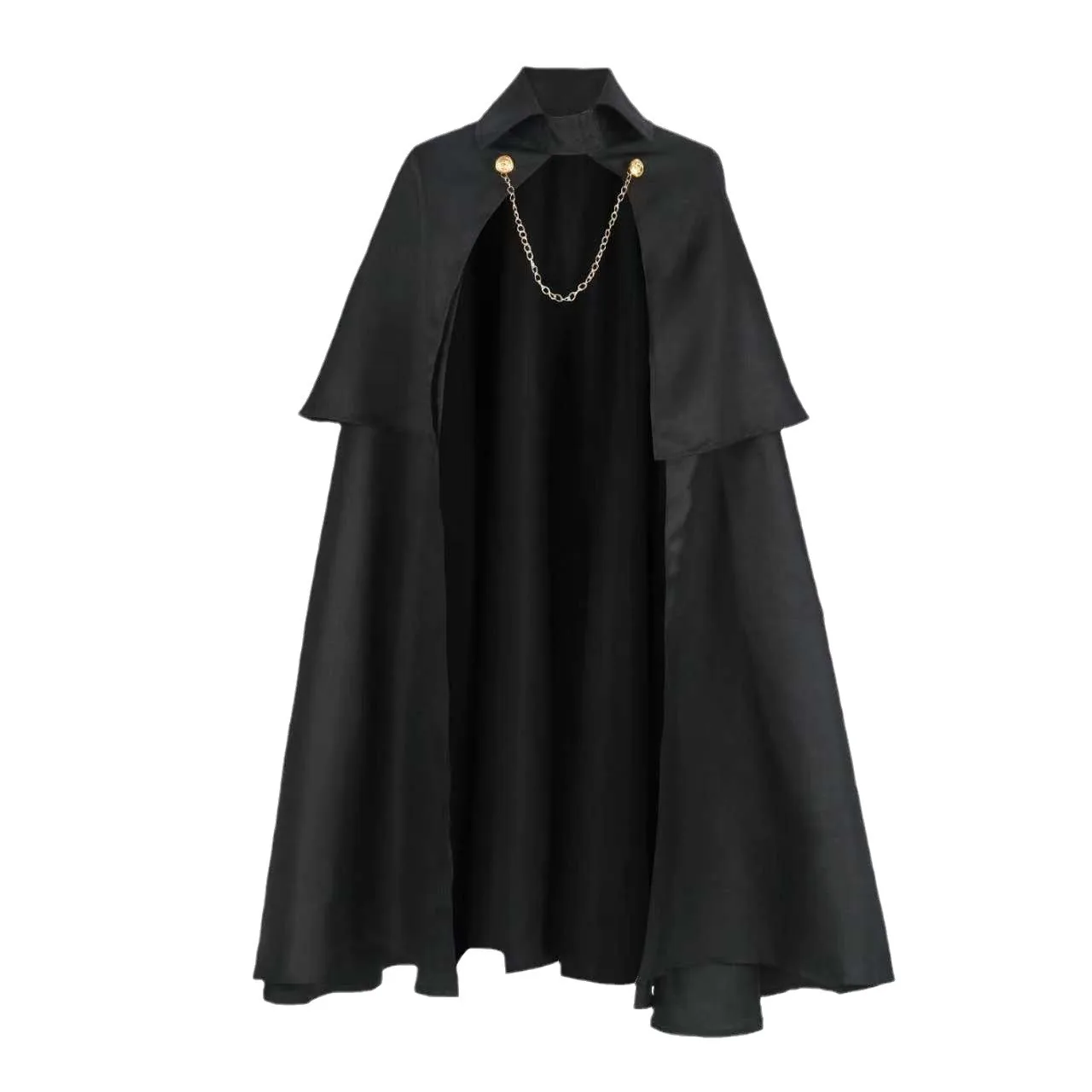 Christmas Halloween Cosplay Costume for Adult Prom Black Cloak Wizard ...