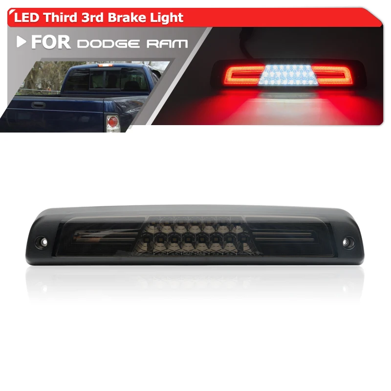 Euro Smoked Rear White/Red Led Center High Level Third Brake Light For ...