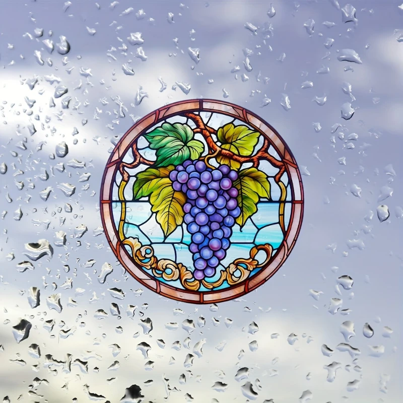 Grape-Window-Glass-Electrostatic-Stickers-Non-Adhesive-Removable-Static ...