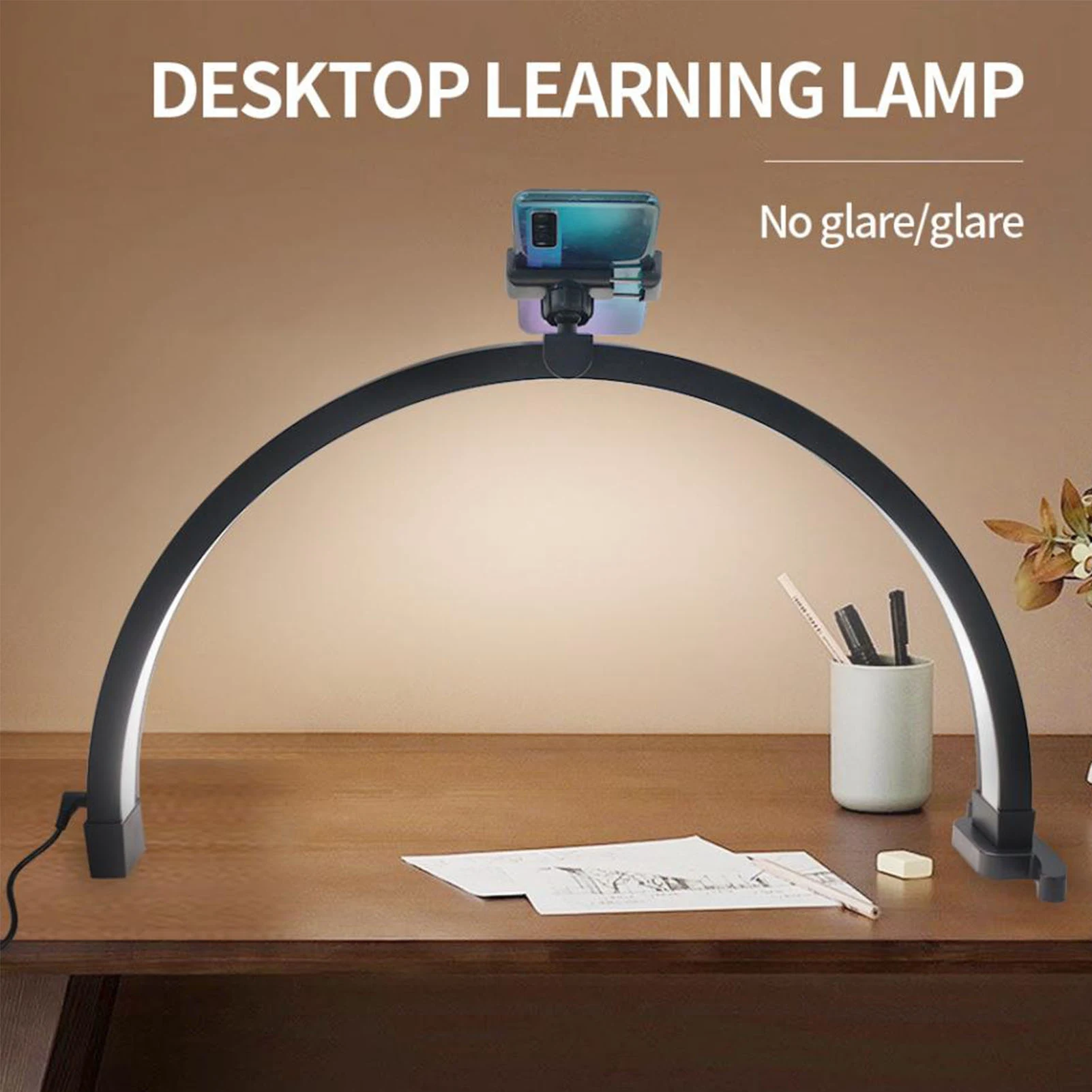Half Moon Desk Lamp 100 To 240V 3200 To 5600K Dimmable Half Moon Nail ...