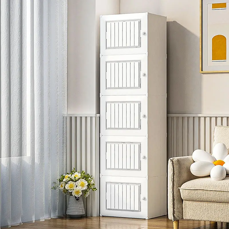 Modern High-Capacity Multilayer Dustproof Storage Rack Plastics Show ...