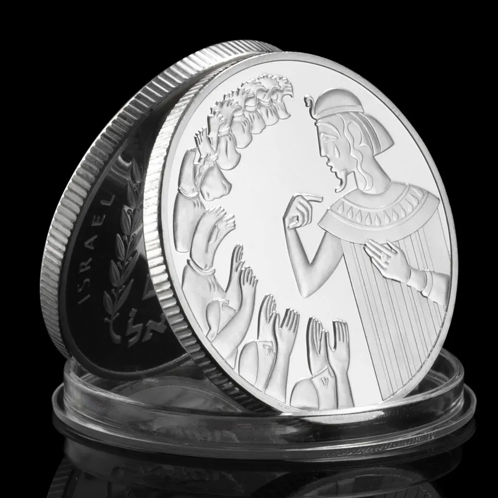 Bible-Story-Coin-Collectible-Silvery-Plated-Souvenir-Coin-Israel ...