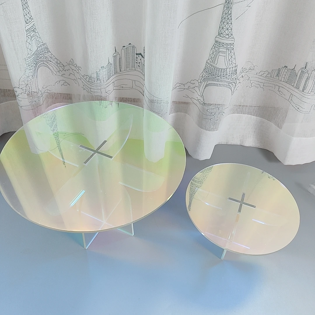 5-0Mm-Acrylic-Colorful-Clear-Iridescent-Cake-Stand-Custom-Size-Natural ...