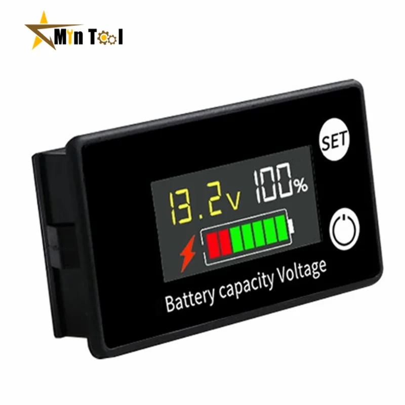DC Battery Voltmeter DC 8V-100V Capacity Indicator Power Meter Lithium ...