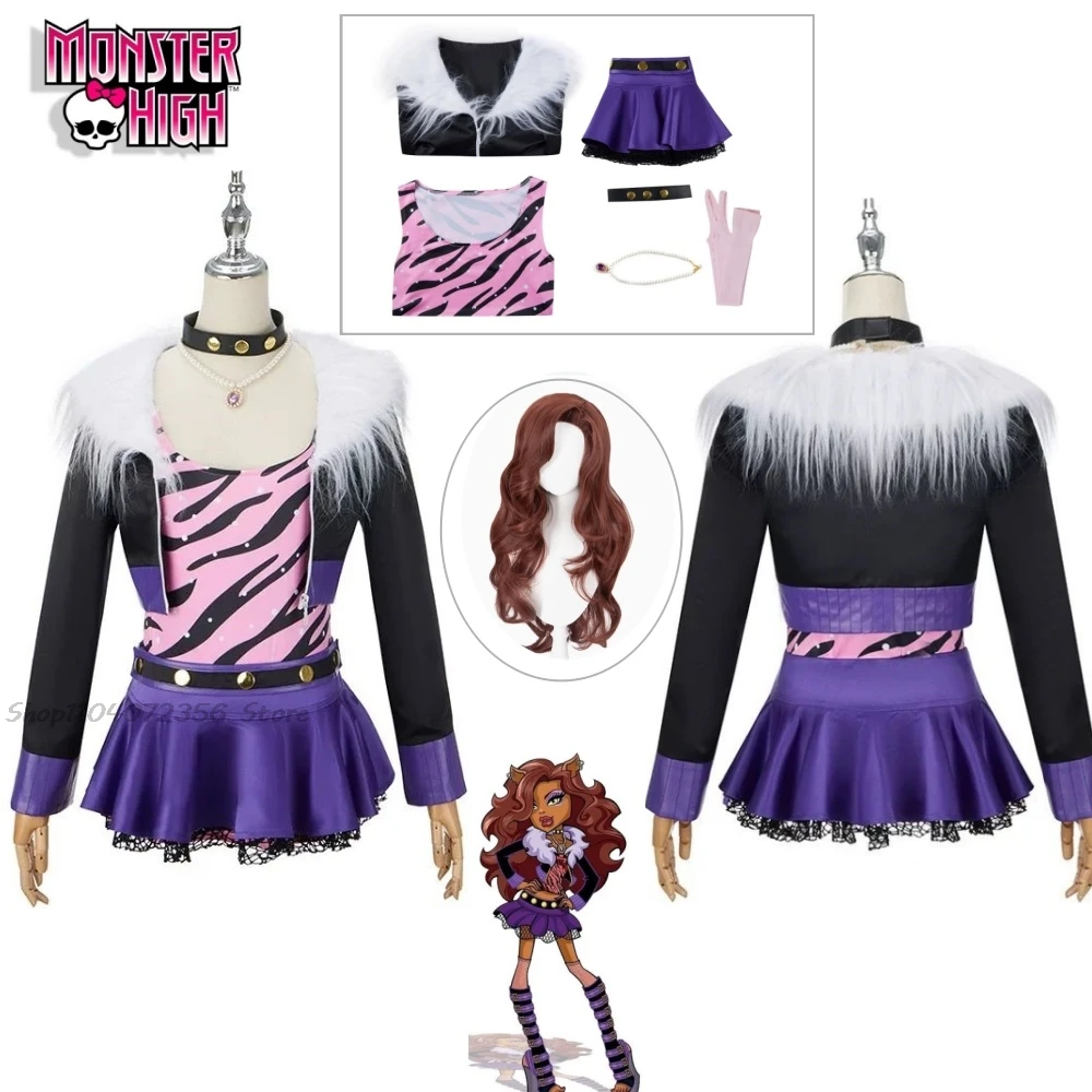 Clawdeen-Wolf-Cosplay-Monster-High-disfraz-peluca-para-mujer-Halloween ...