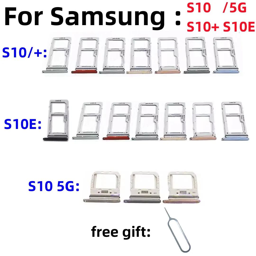 SIM-Card-SD-Card-Tray-chip-slot-drawer-Holder-For-Samsung-Galaxy-S10 ...