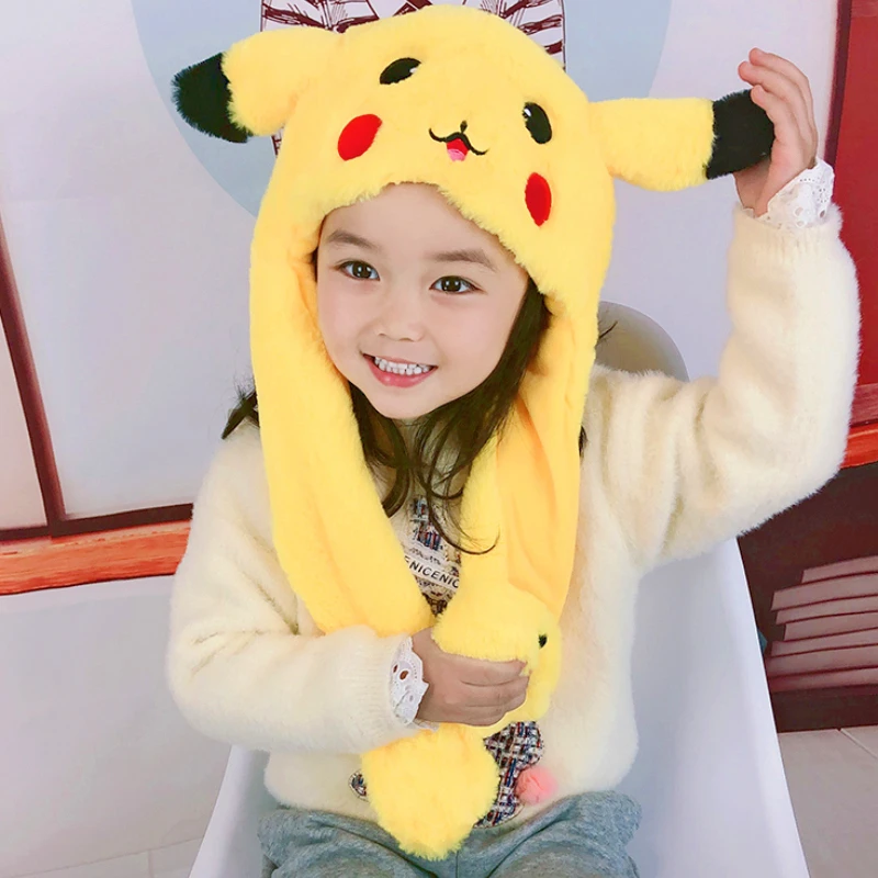 Pikachu Hat Movable Ears | Cute Pikachu Hat | Pokemon Pikachu Hats ...