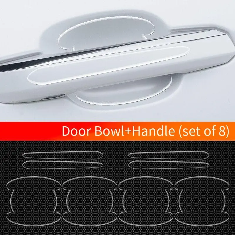 Car door bowl stickers scratch-proof door handle stickers transparent ...