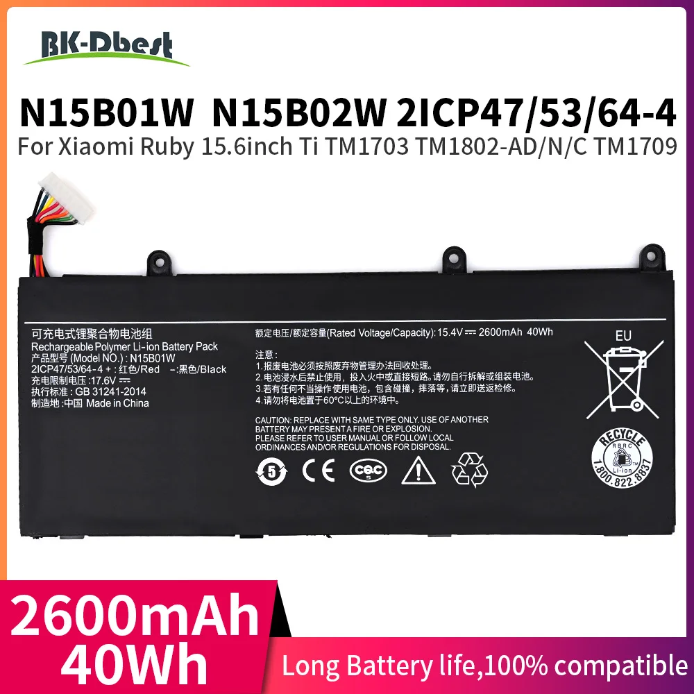 BK Dbest Laptop Battery For Xiaomi MI Air 13.3" 12.5" 15.6" Gaming ...