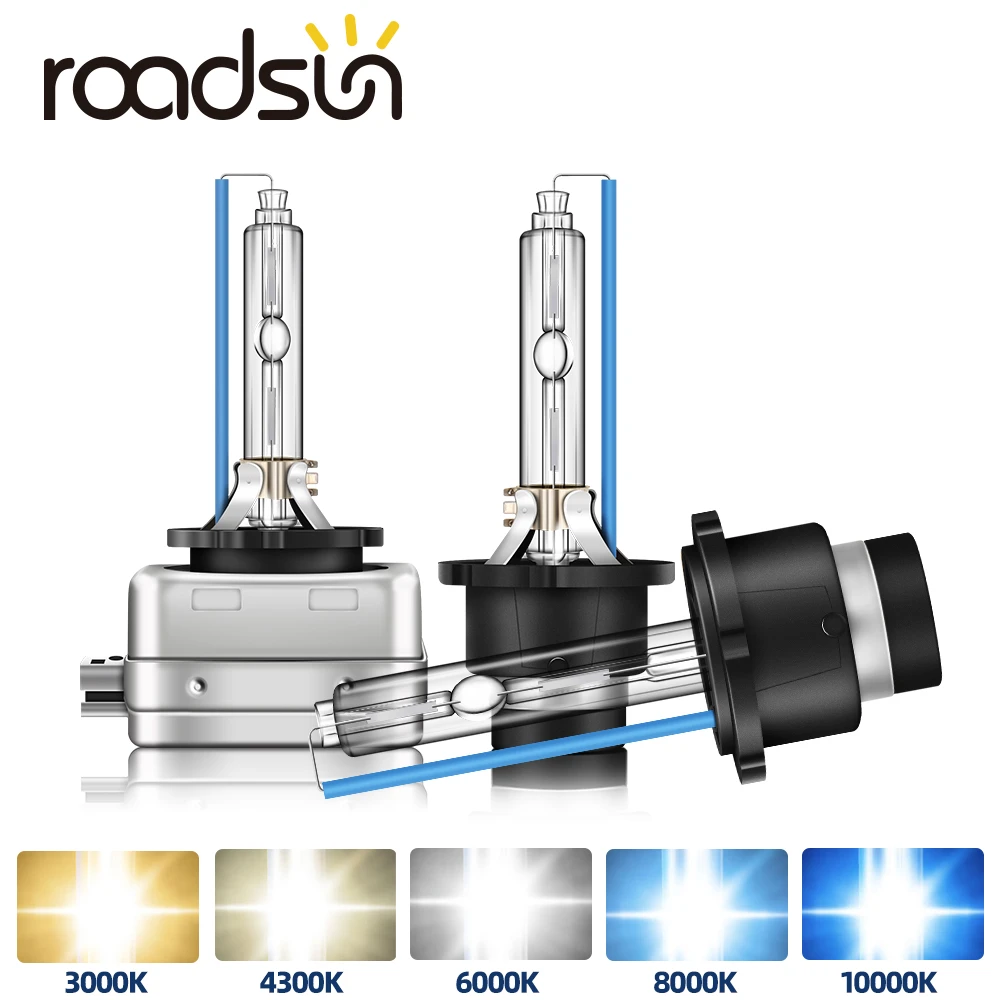 Roadsun 2pcs Headlight D1s D2s D3s D4s Xenon Hid Car Bulbs 35w D1 D2 D3 D4 Headlamp 4300k 6000k ...