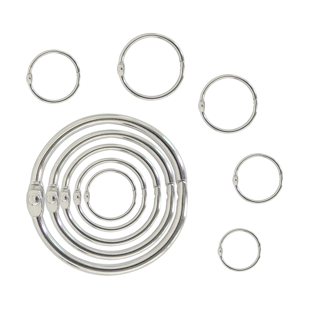 5-10Pcs-20-88mm-Metal-Notebook-Rings-Gold-Binder-Hinged-Ring-School ...