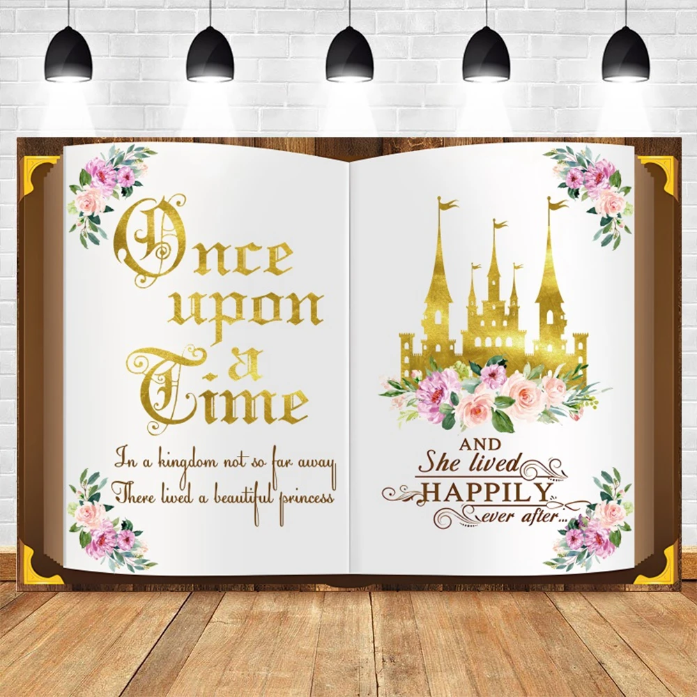 Fairy-Tale-Books-Backdrop-Photography-Once-Upon-a-Time-Castle-Girl ...