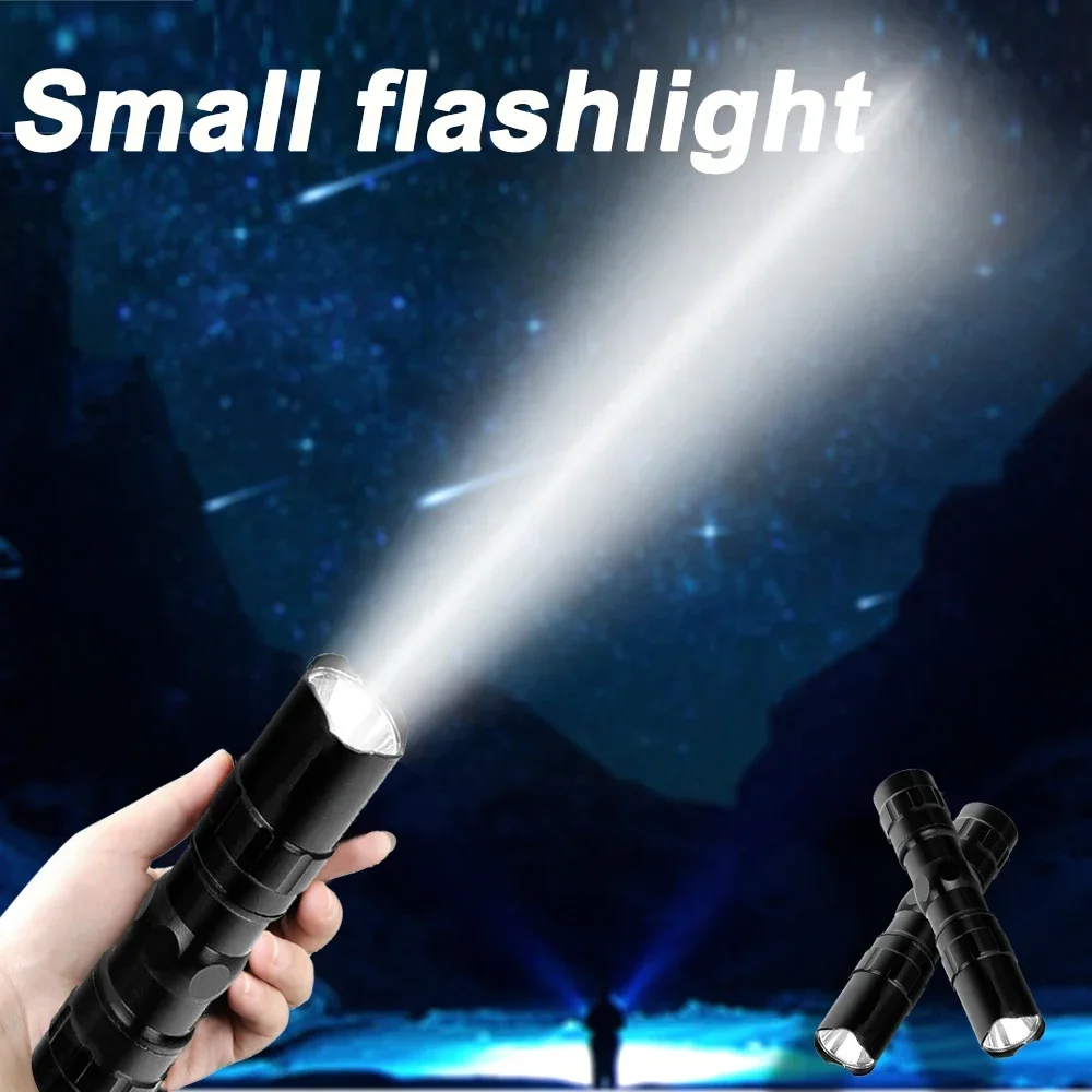 Portable-Small-Flashlight-Super-Bright-Household-Lamp-Outdoor-AA-Carbon ...
