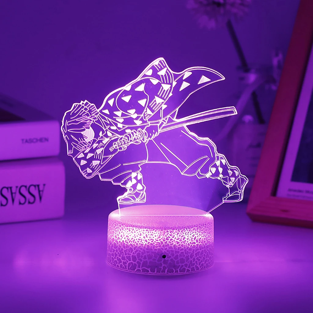 Anime Demon Slayer Kamado Nezuko 3d Led Night Light Bedroom Desk Decor ...