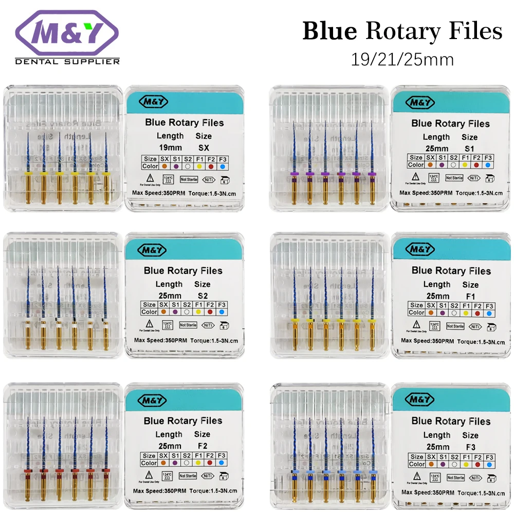 Dental-Blue-flexible-endo-rotary-files-endodontic-file-21-25mm-nickel ...