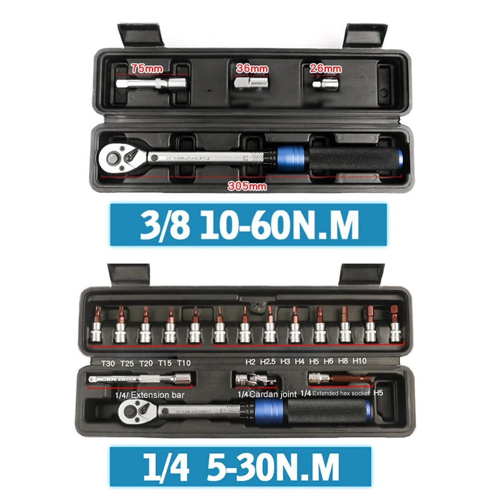 Adjustable-Torque-Wrench-Set-1-4Inch-3-8Inch-Drive-Spanner-Kit-5-30N-m ...