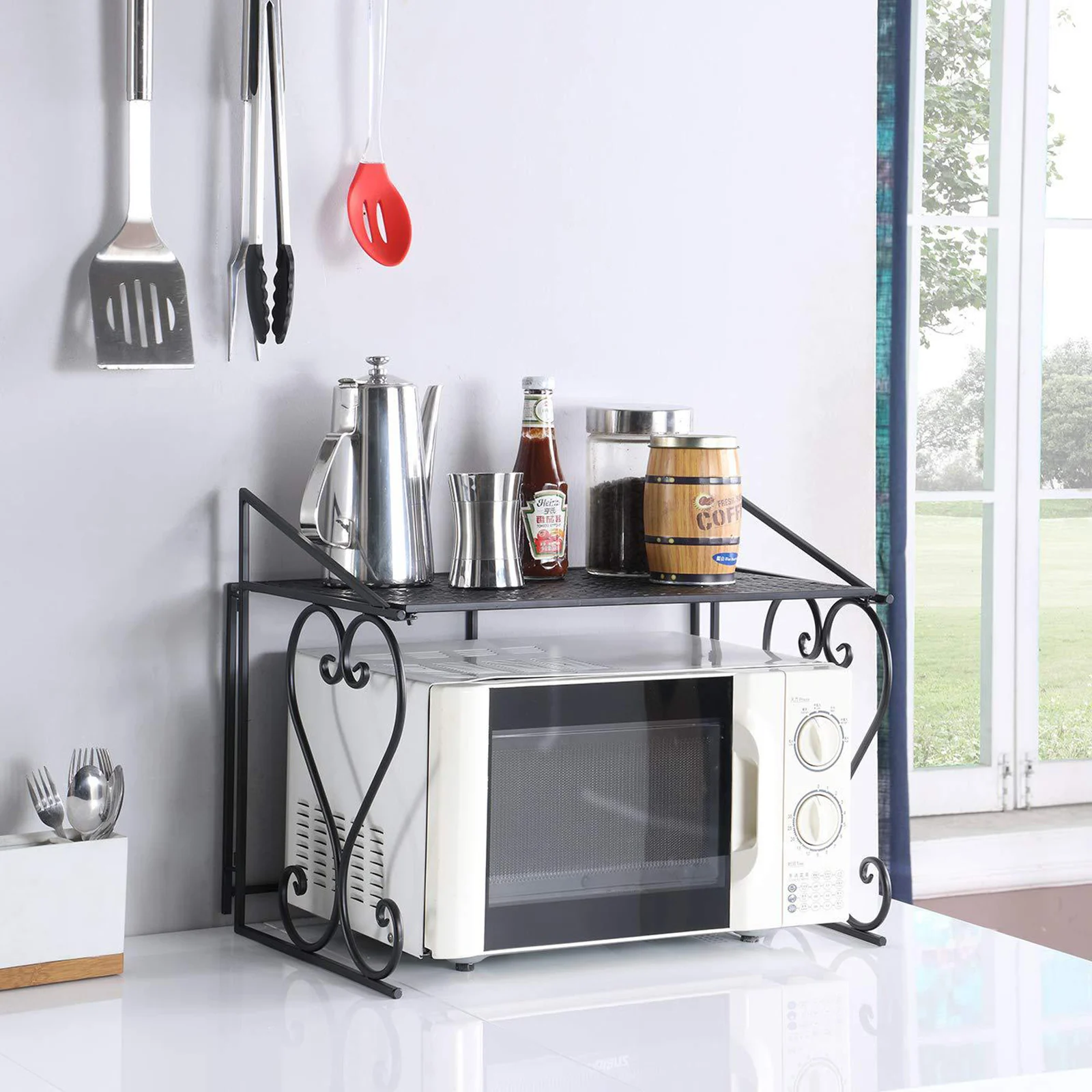 Microwave-Holder-2-Level-Kitchen-Shelf-Microwave-Holder-Shelf-Metal ...