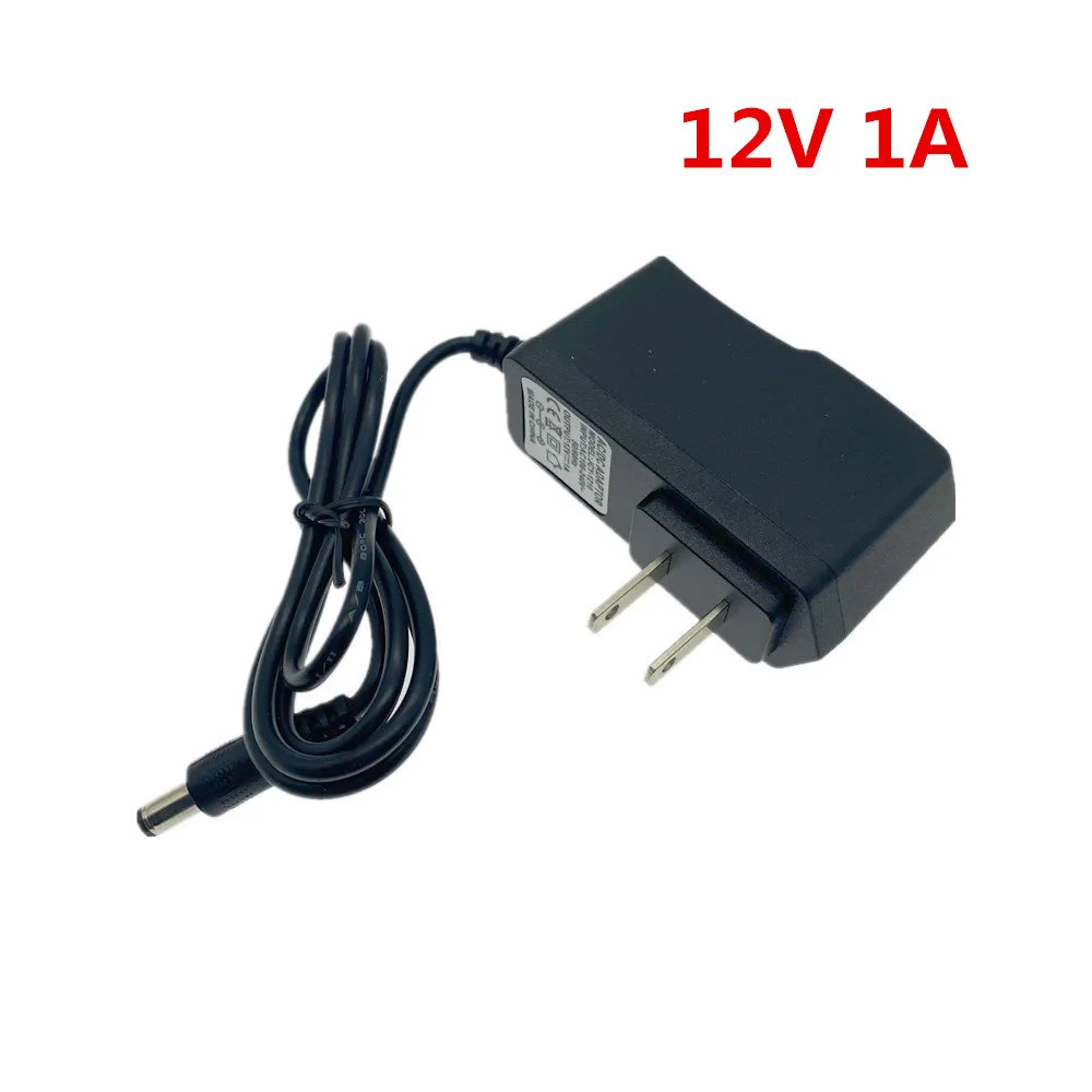 12V 12W EU US Plug Driver Adapter AC110V 220V to DC 12V 1A 5.5*2.1mm ...