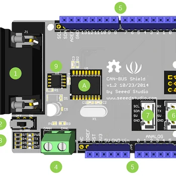 Arduino uno CANBUS Shield V1.2 expansion board CAN protocol ...