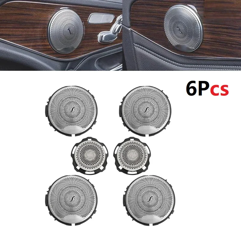 6PCS-Car-Door-Audio-Loudspeaker-Tweeter-Midrange-Lid-Trim-Covers-For ...