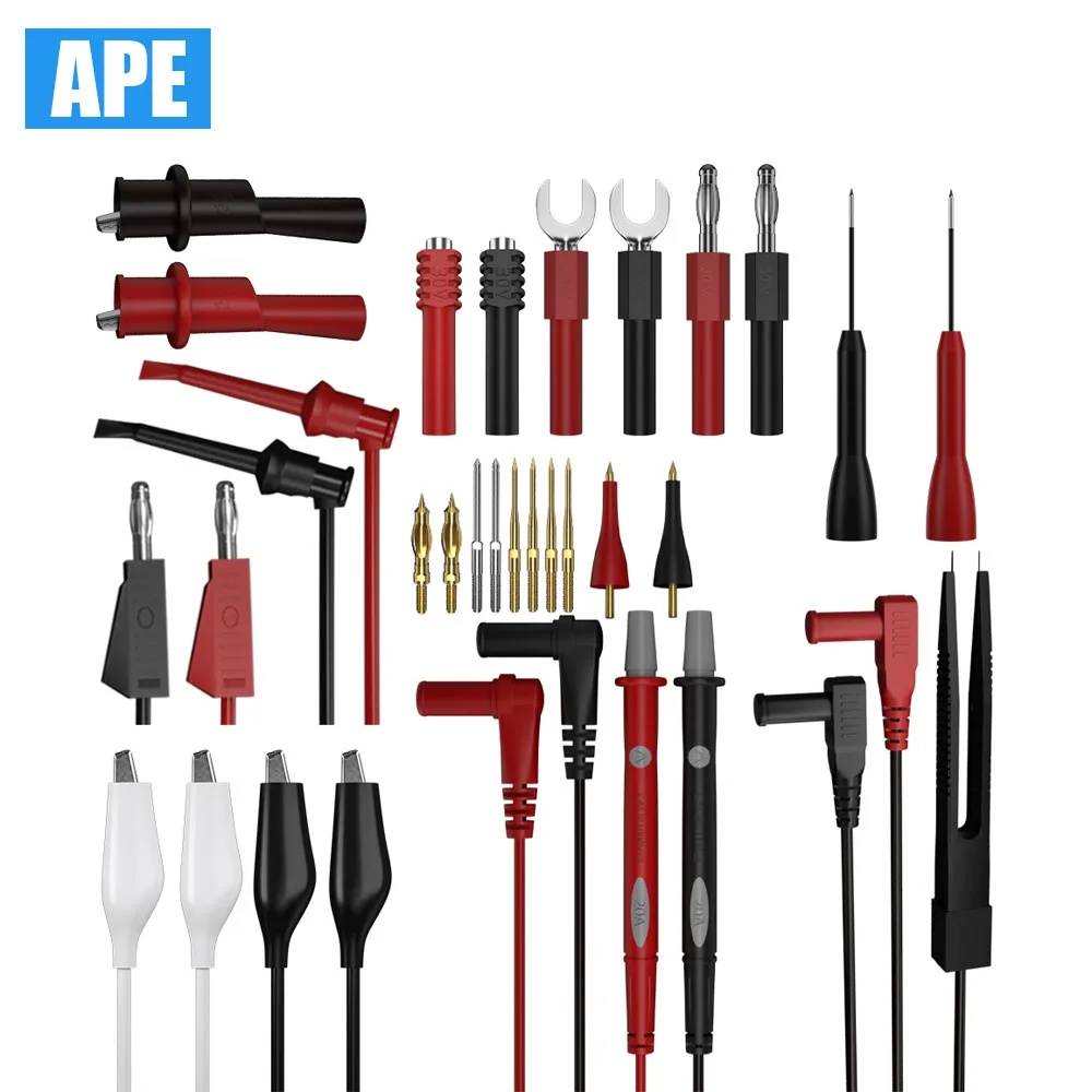 Electrical-Multimeter-Test-Lead-Kit-Alligator-Clip-Test-Probe-Test-Hook ...