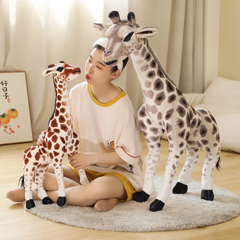 47 100cm Simulation Giraffe Plush Toys Stuffed Soft Animals Dolls Big ...