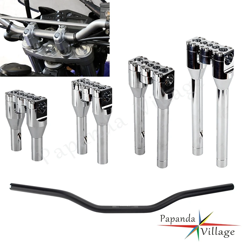 Motorcycle-1inch-Handlebar-Riser-Kit-6-12-1-Rise-Forbidden-Handle-Bars ...